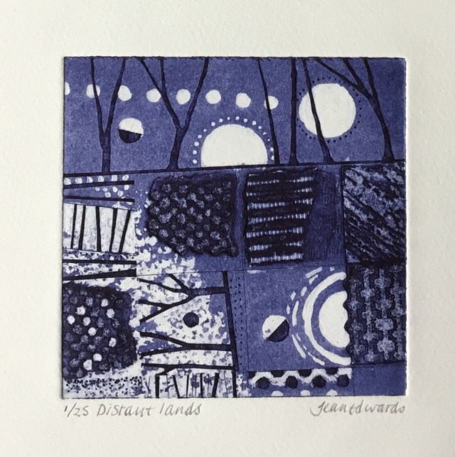 Collagraph Prints | Jean a drawing a day