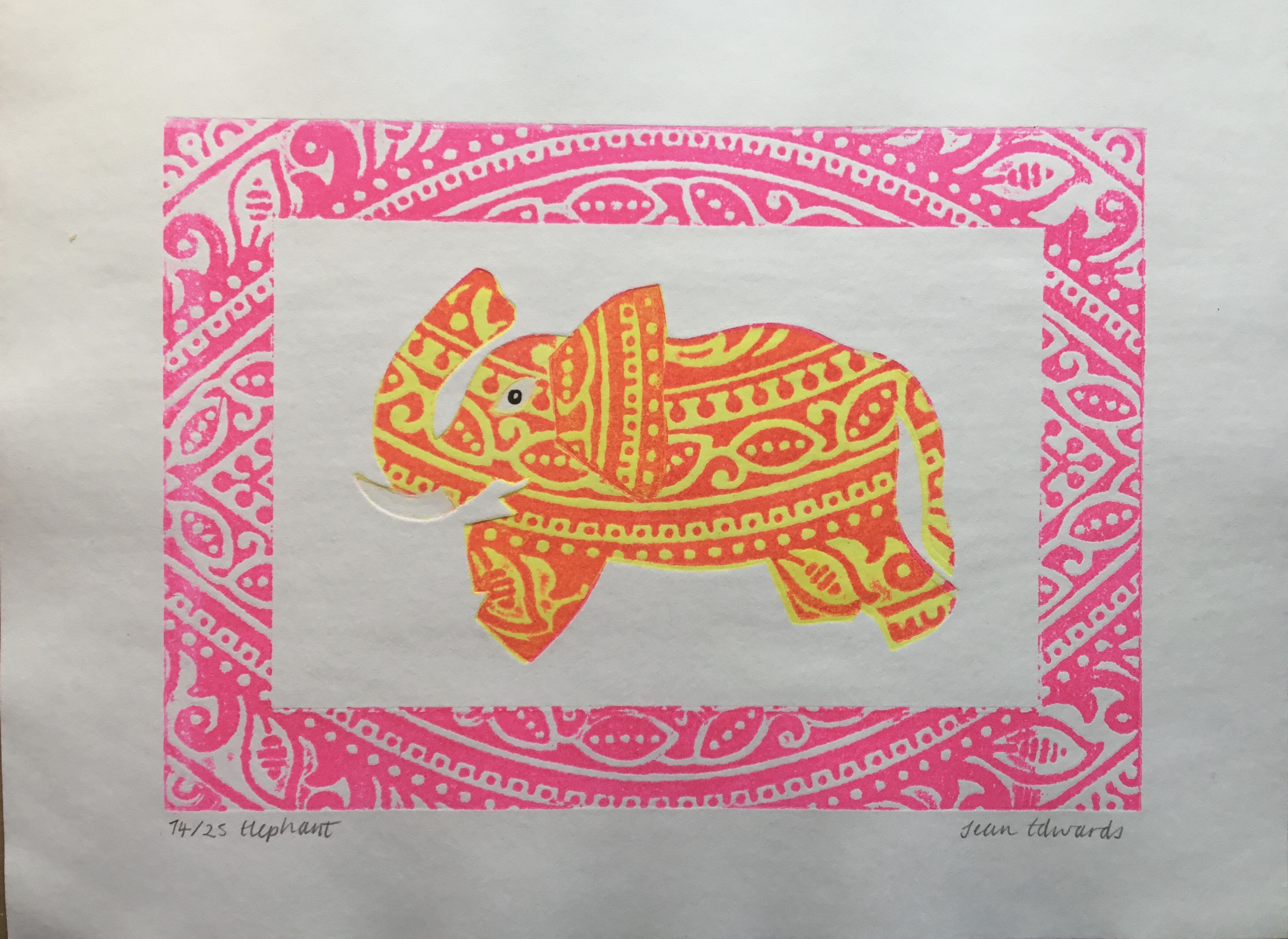 Collagraph Prints | Jean a drawing a day